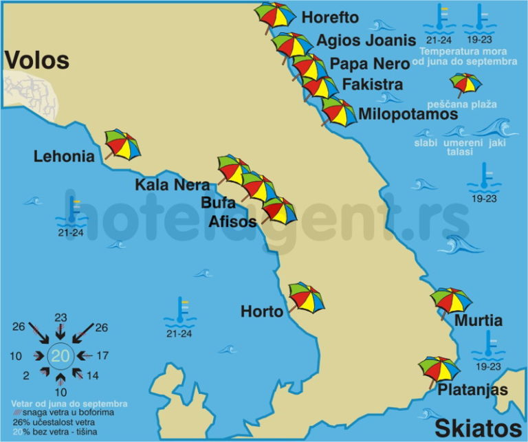 Plaze Pilion mapa_0 - Turistička agencija Magelan, Novi Sad